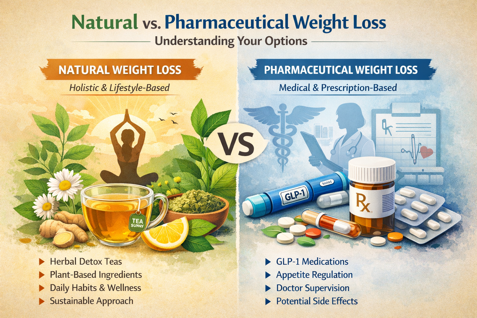 Pharmaceutical vs Natural Weight Loss: A Balanced Comparison | TEASUNNY